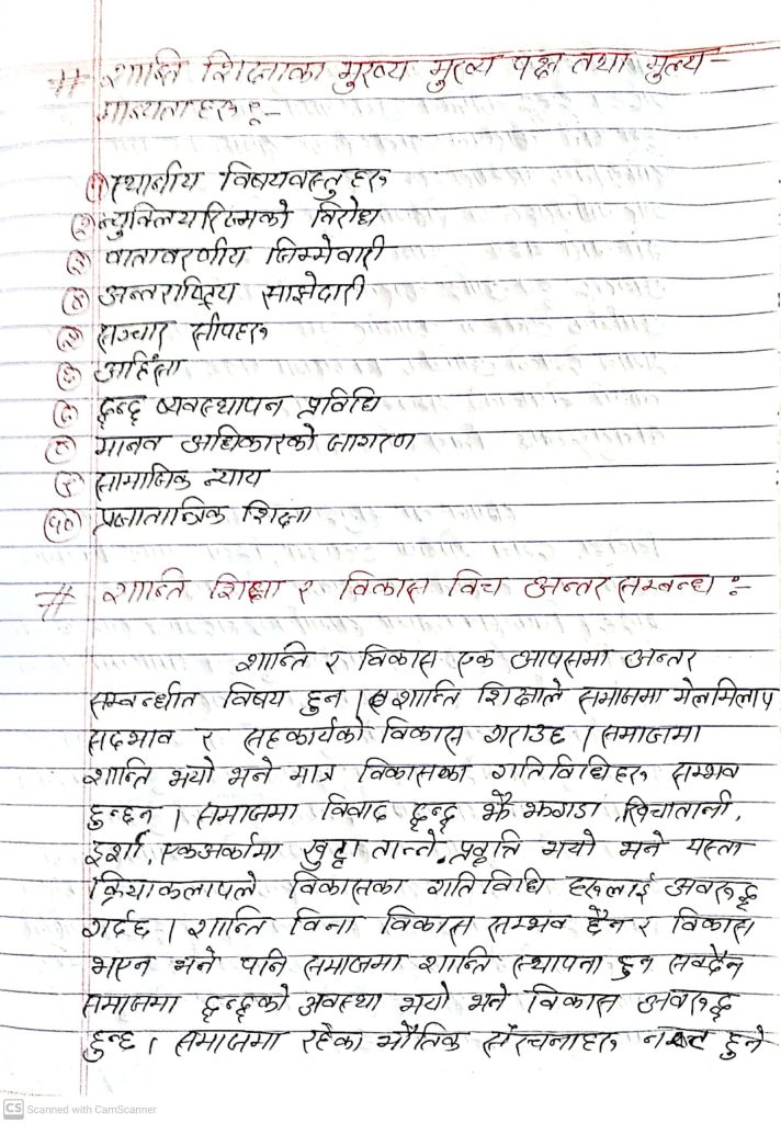 Shanti Sikshya Ra Bikash: Chapter 6/Class 12 Education Note(NEB New ...