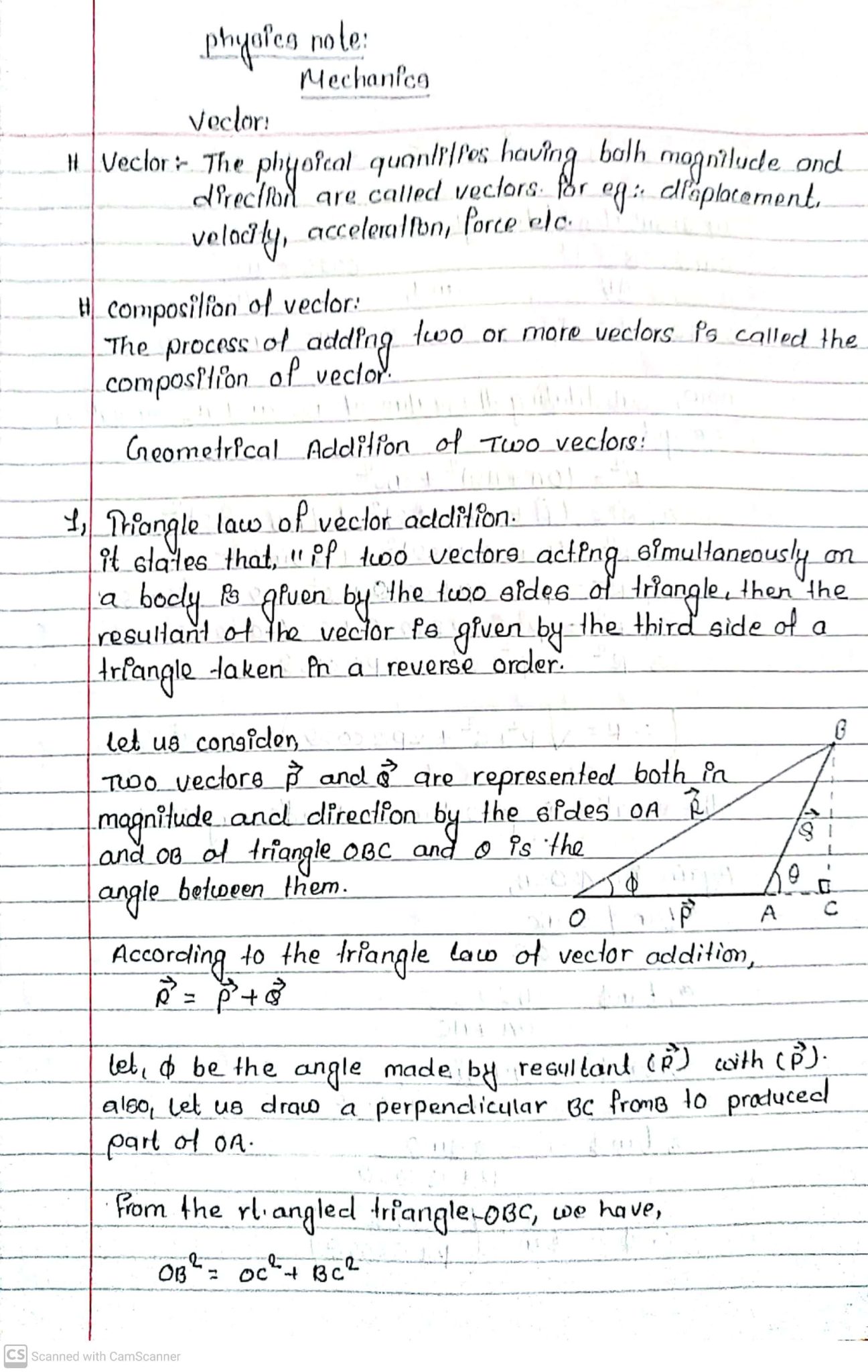 Mechanics Class 11 Physics Note Your All Notes Mechanics Class 11 Physics Note Your All Notes