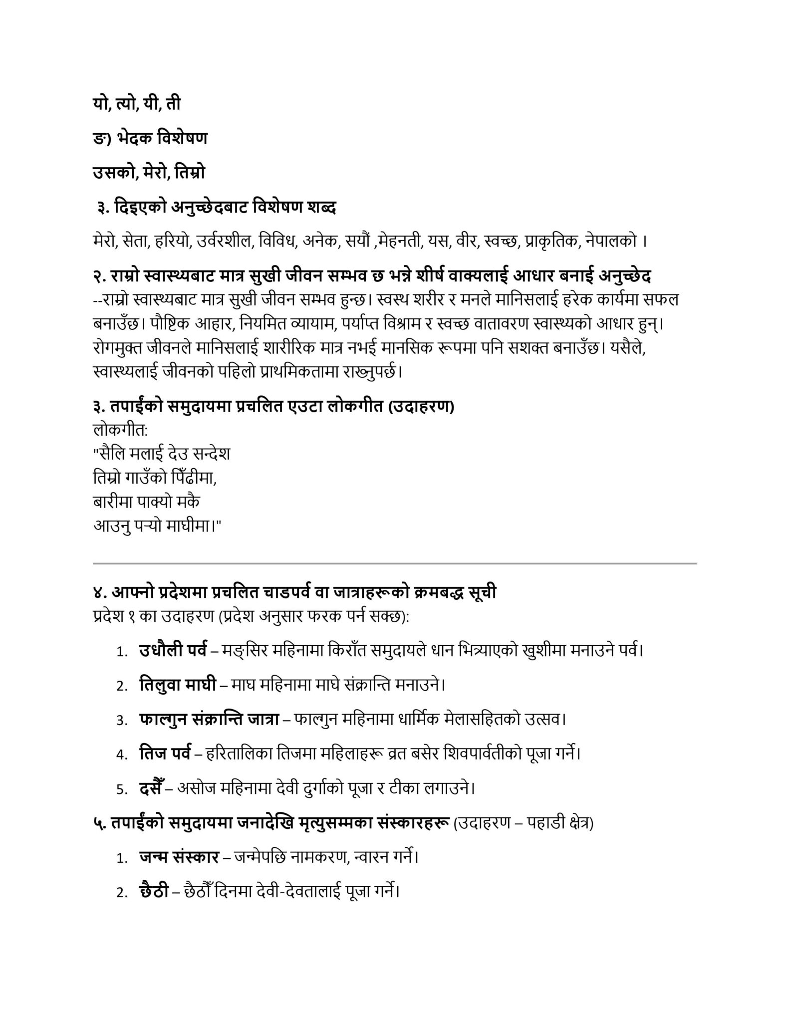 Sanskritiko Naya Yatra: Chapter 3: Class 11 Nepali: Complete Solution ...